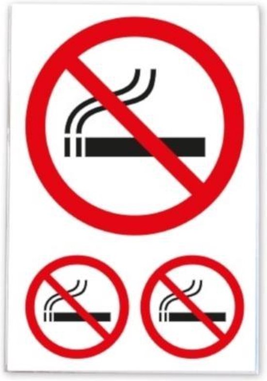 Soho Etiketten Niet Roken Papier Wit/rood/zwart 2 Vellen | bol