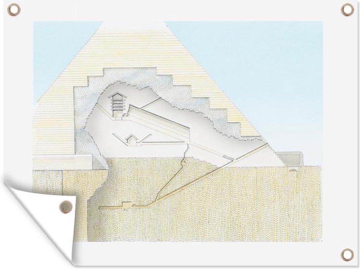 Une illustration de l'intérieur de la Grande Pyramide de Gizeh affiche ...