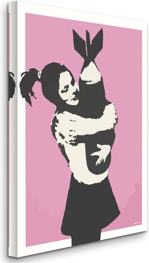 BANKSY Bomb Hugger Canvas Print | bol.com
