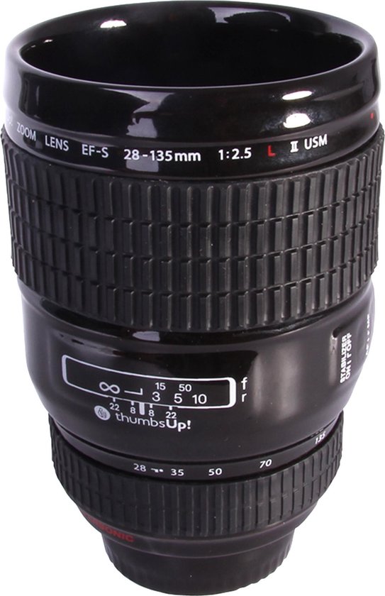 ThumbsUp! Kamera Express Camera Objectief - Beker - Zwart | bol.com