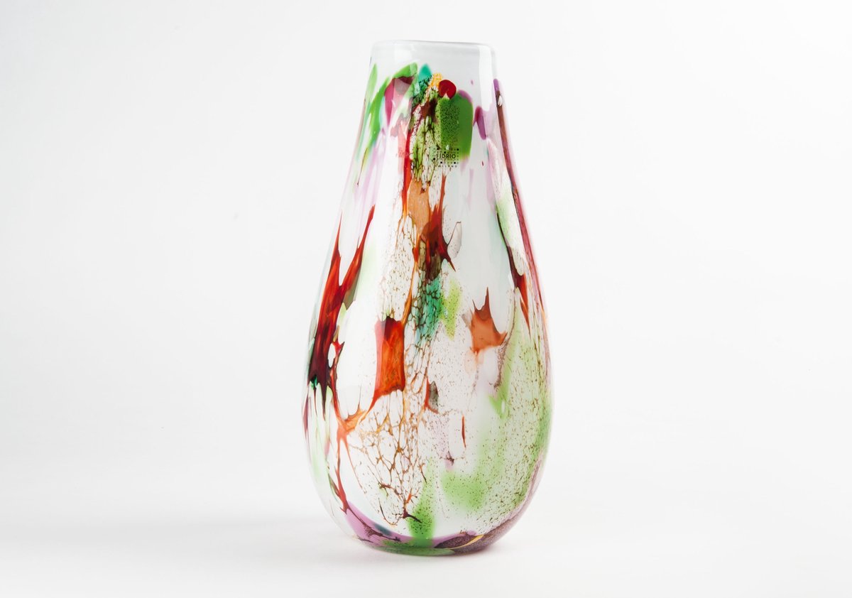 Design vaas Organic - Fidrio MIXED COLOURS - glas, mondgeblazen ...