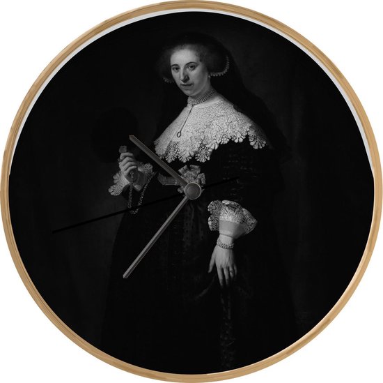 Klok Rembrandt van Rijn Ø 30 cm - Huwelijksportretr van Oopjen Coppit ...