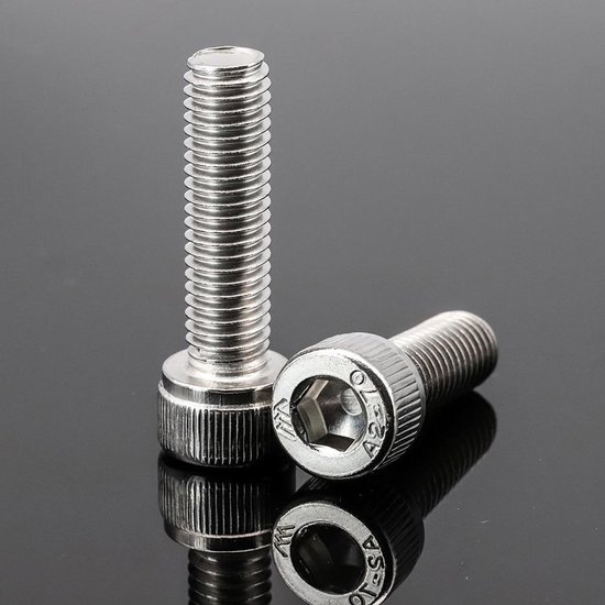 RVS inbusbout met sleutel (m1,6 / m2 / m2,5 / m3 / m4 / m5 / m6) [m6 10 ...