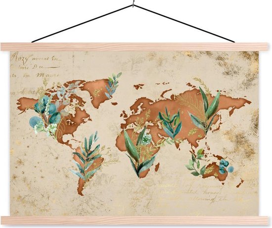 Posterhanger incl. Poster - Schoolplaat - Wereldkaart - Papyrus ...