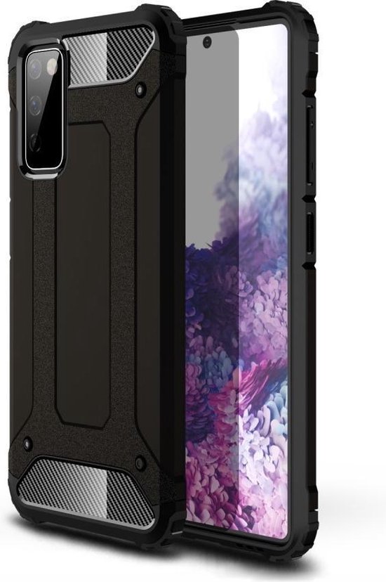 Armor Hybrid Back Cover - Samsung Galaxy S20 FE Hoesje - Zwart | bol.com