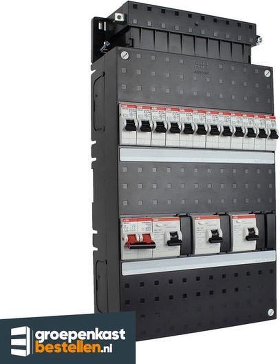 ABB groepenkast 1 Fase groepenkast met 12 groepen 3 aardlekschakelaars ...