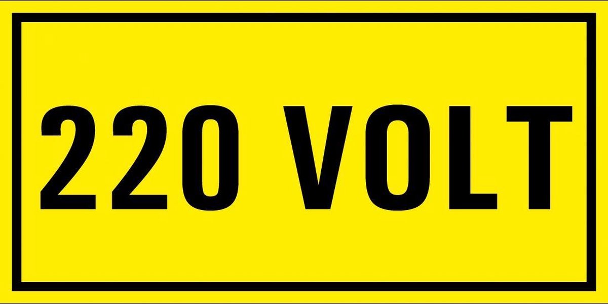 220 volt sticker 100 x 50 mm | bol.com