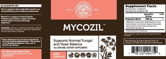 Mycozil (plantaardig) 120 capsules - Global Healing | bol
