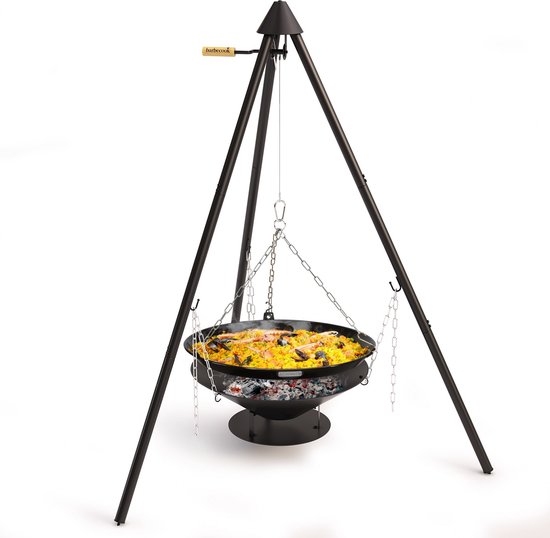 Barbecook Junko - Driepoot hout BBQ - Grilloppervlak 60cm - Incl ...