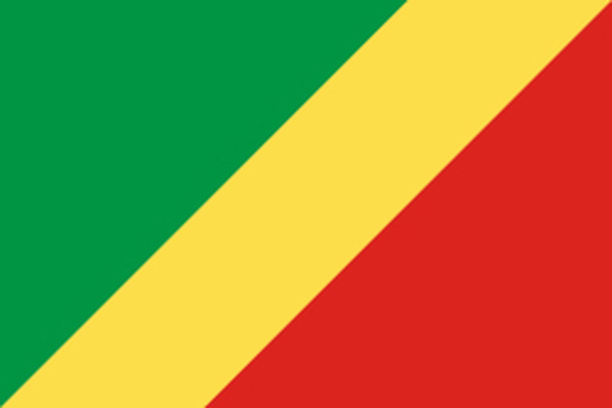 vlag Congo-Brazzaville (Republiek Congo) 100x150cm - Spunpoly | bol