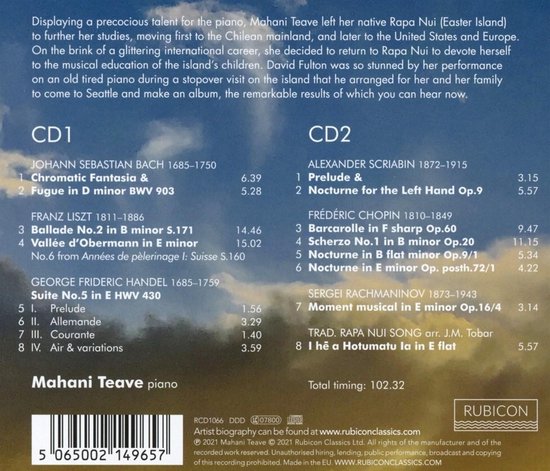 Mahani Teave - Rapa Nui Odyssey (2 CD), Mahani Teave | Muziek | bol