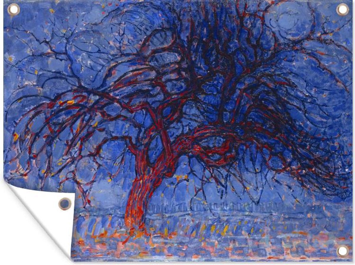 Affiche jardin - Toile jardin - Affiches jardin extérieur - Arbre rouge ...