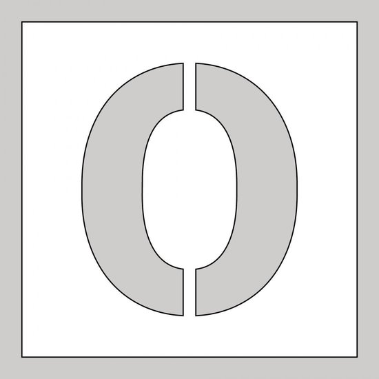 Sjabloon letter O 400 x 400 mm | bol.com