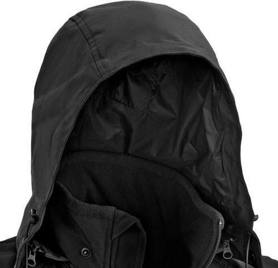 Defcon 5 jas Urban Shell Jacket met capuchon - Zwart | bol.com