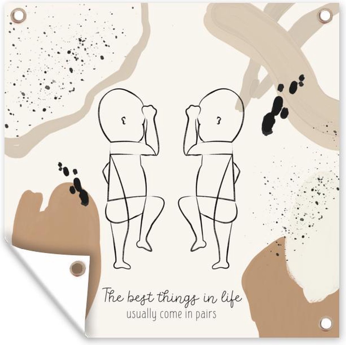 Tuin poster Tweeling - The best things in life usually come in pairs ...