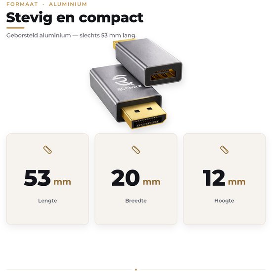 DisplayPort naar HDMI Adapter - 4K 60Hz - DP Male naar HDMI Female ...