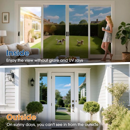 Zonwerende Raamfolie 60x200 cm - Warmtewerende & UV-werende Window Film ...
