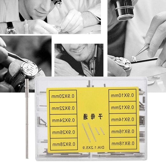 Tubes voor horlogebanden met metalen strap, 10 soorten vervangende pins ...