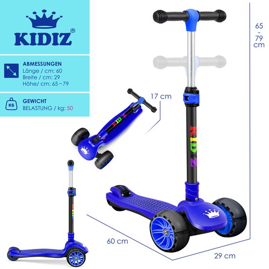 KIDIZ® Kinderstep - 3 wielen Step - Scooter - Kinderscooter X-Pro2 met ...