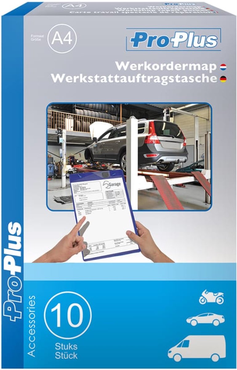 Pro Plus Werkordermap met Sleutelvak - Blauw - A4 Formaat - 10 stuks ...