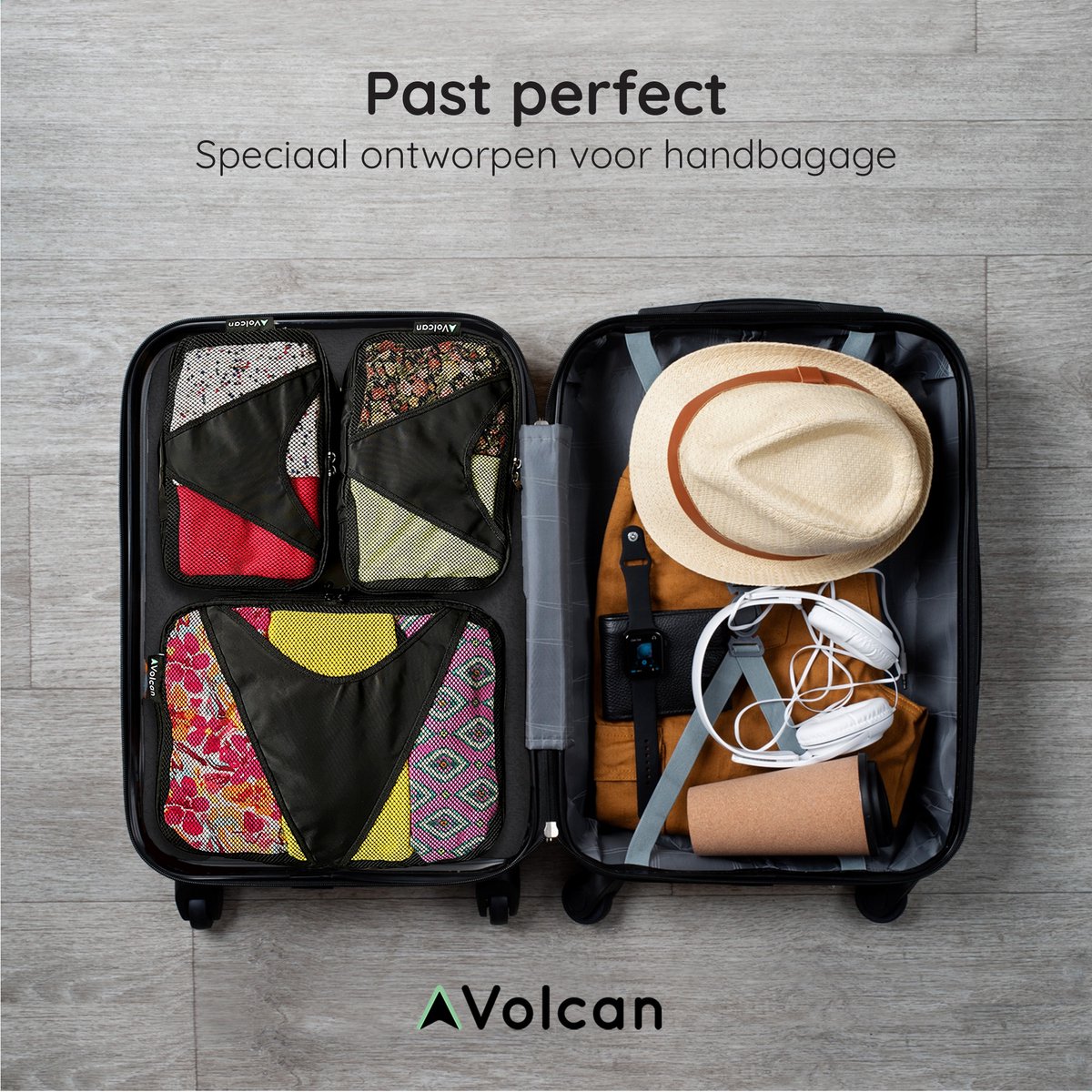 Volcan Packing Cubes - Speciaal voor Handbagage - Koffer Organizer Set ...