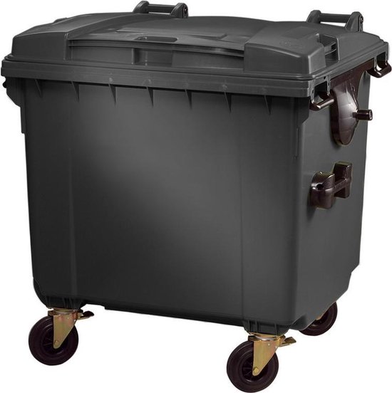 Container 1100 ltr vlak deksel | bol