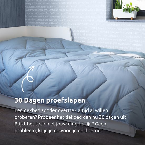 HappyBed grijs dekbed zonder overtrek | 240x220 cm - Bedrukt dekbed ...