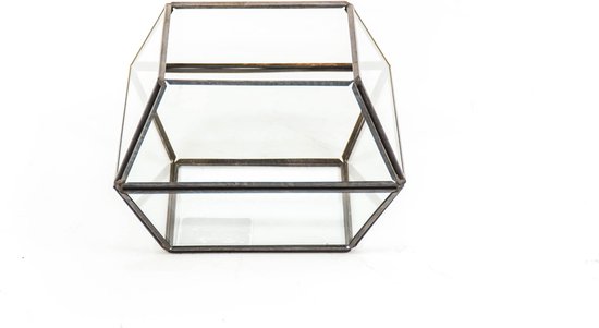 Housevitamin Glazen box Zwart - 13x13x9cm | bol