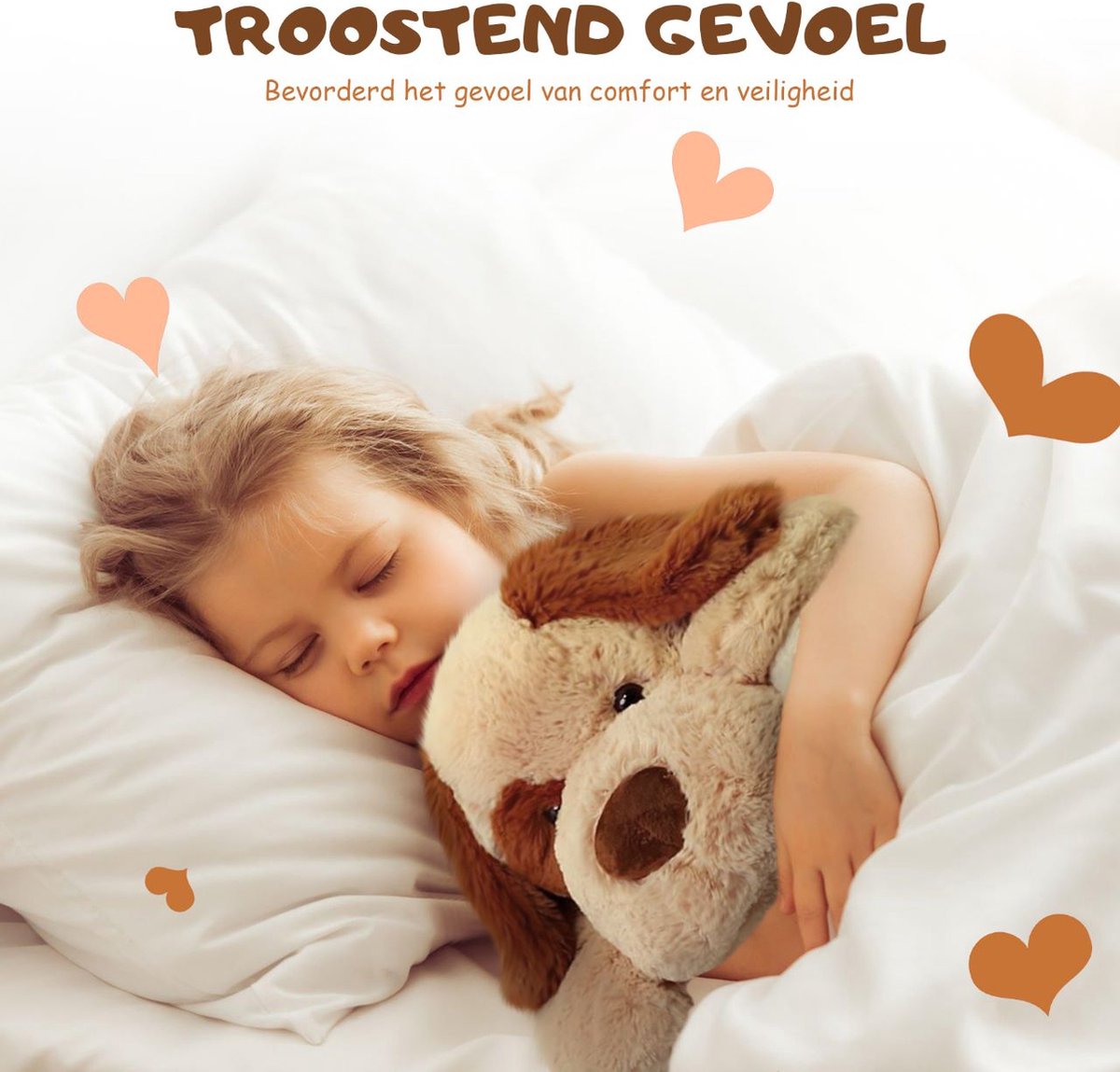 Big Baloo Verzwaringsknuffel hond 70cm - Verzwaarde Anxiety Knuffel ...