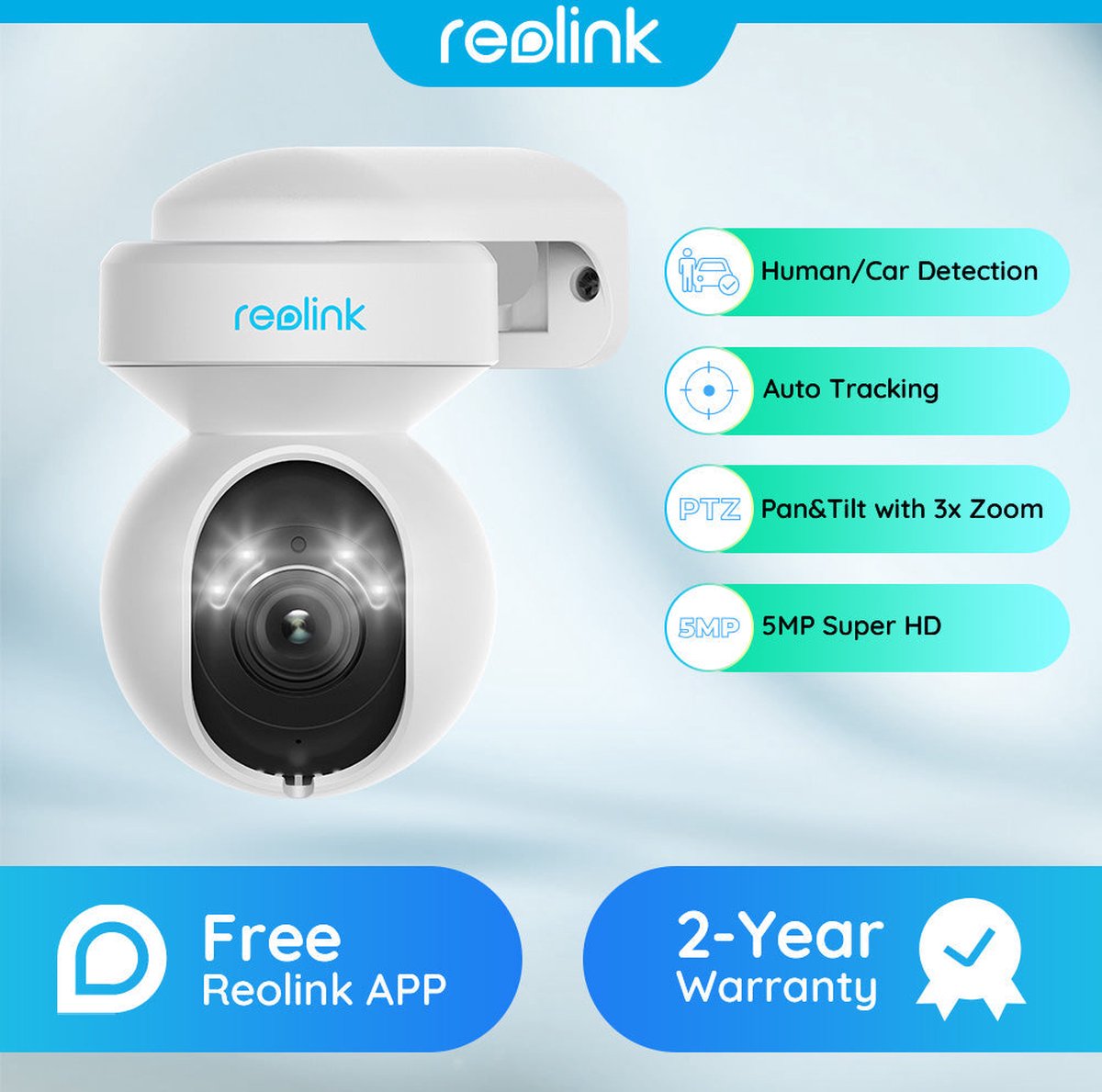 Reolink E1 Outdoor - 4K 8MP PTZ PoE outdoor camera | bol.com