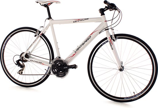 Ks Cycling Racefiets 28 inch fitness-bike Lightspeed (wit) met 21 ...