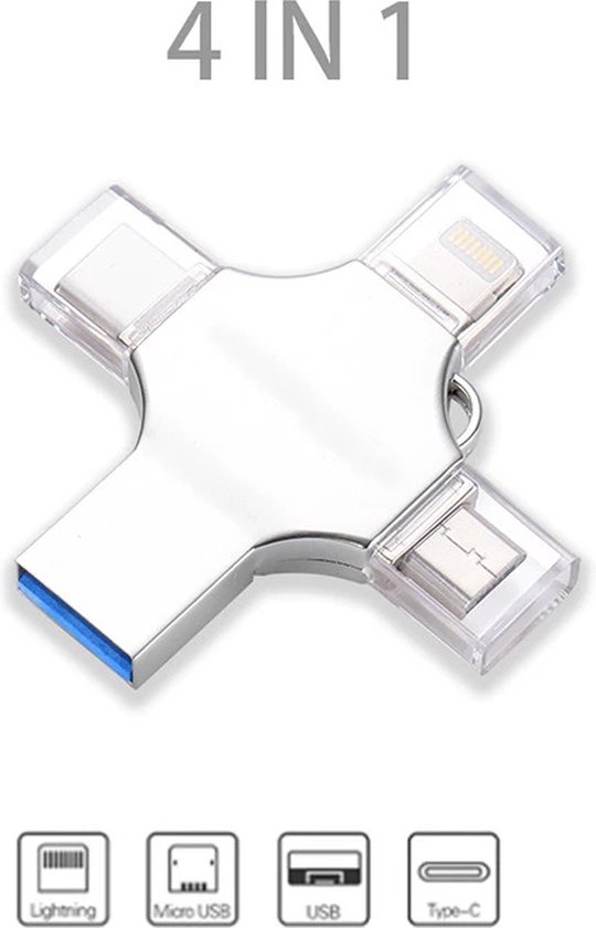 Bru USB Flashdrive - 4-in-1 USB Multi Functioneel Flashdrive ...