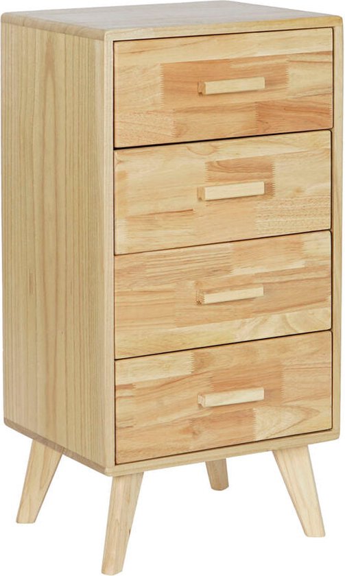 Ladenkast DKD Home Decor Natuurlijk Rubberwood Paulownia hout Hout MDF ...