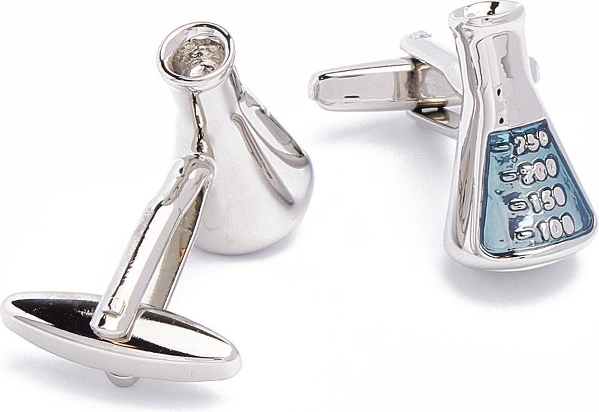 Manchetknopen - Erlenmeyer Chemie Scheikunde Beker Blauw | bol