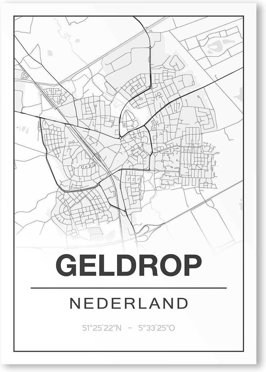 Poster/plattegrond GELDROP - A4 | bol