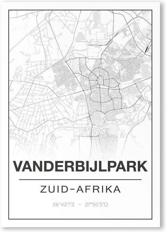 Poster/plattegrond VANDERBIJLPARK - 30x40cm | bol