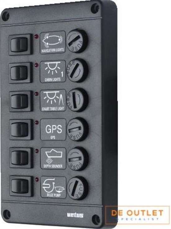 Vetus P6 switch panel 12V | bol