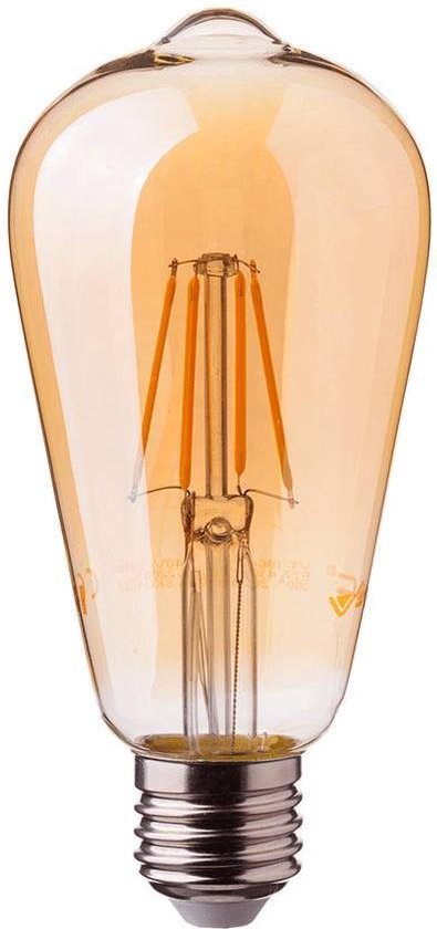 Led Filament Lamp St64 Met E27 Fitting 6 Watt 500lm Super Warm Wit