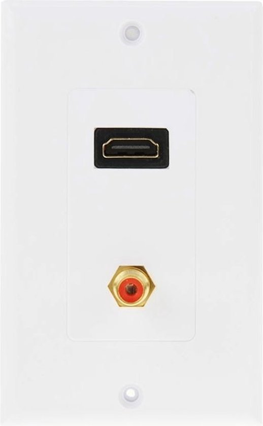 Let op type!! HDMI vrouwtje + RCA vrouwtje plug Muurplaat Paneel | bol.com