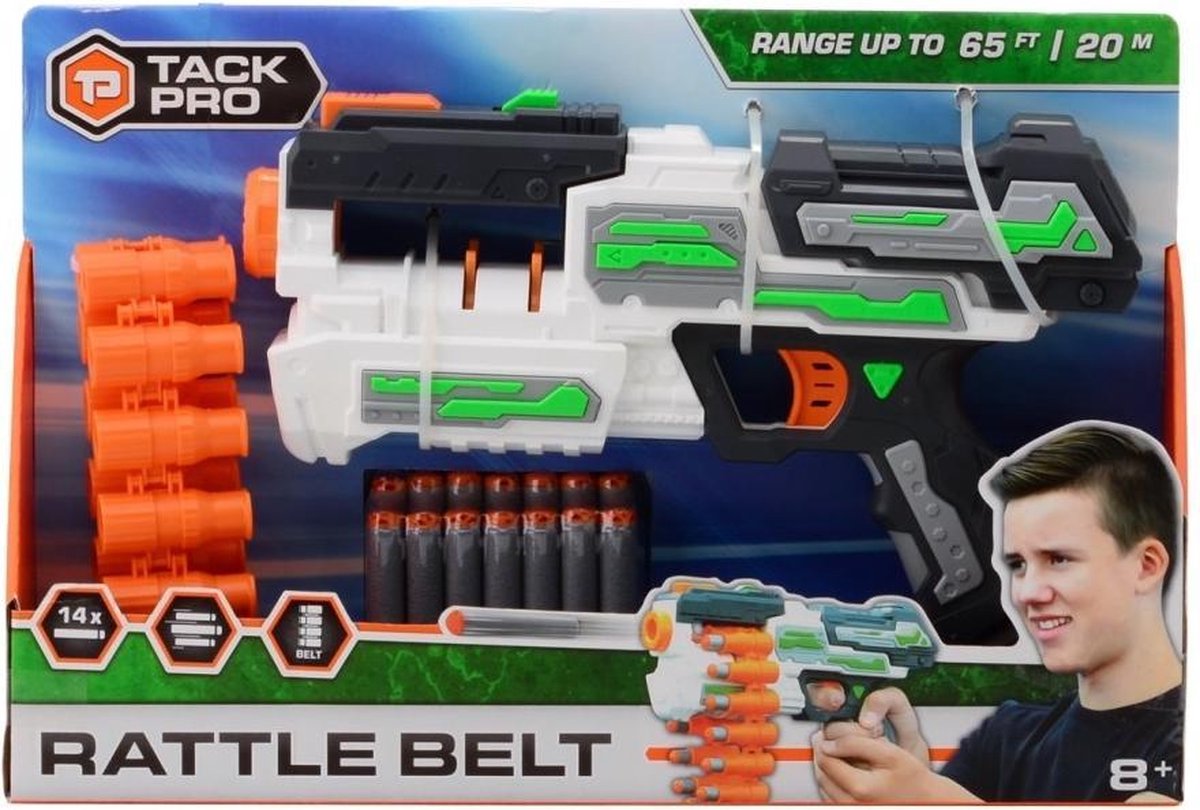 Tack Pro Blaster Pistool Rattle Belt 30 Cm Beige 16-delig | bol.com