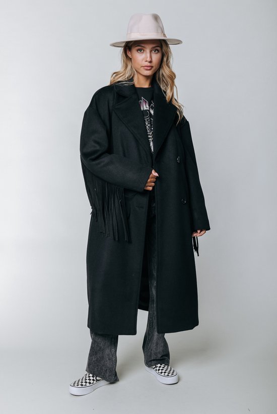 Colourful Rebel Koko Jas Zwart Dames - Oversized Fit - Polyester - S ...