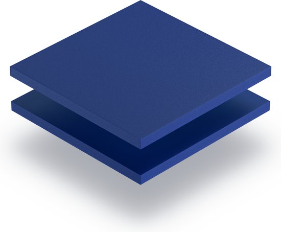 Geschuimd PVC plaat 3 mm dik - 80 x 50 cm - Blauw | bol