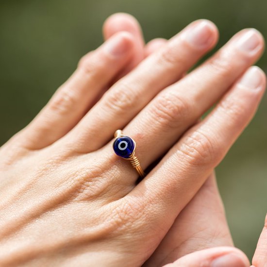 Zentana Boos Oog Ring - Nazar - Evil Eye Ring - 10 | bol.com