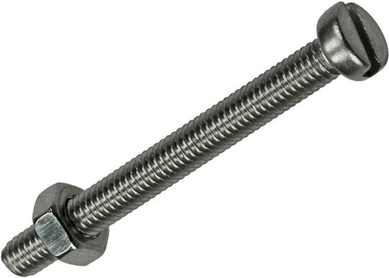 Mack RVS Metaalschroef Met Moer 8 stuks M4 x 40 mm | bol.com