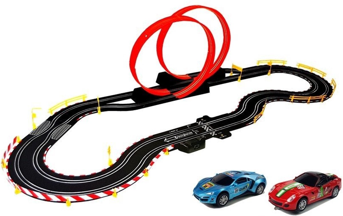 Racebaan - elektrisch - met twee auto's - 540cm | bol.com