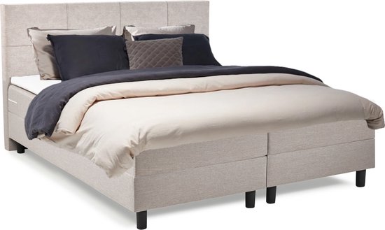 SleepProfit Modern Boxspring 140x200 vakken Beige | pocketvering matras ...