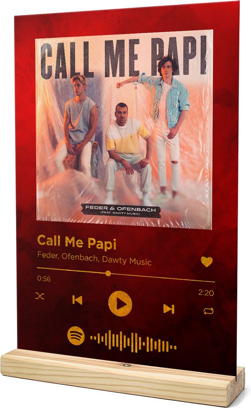 Songr Spotify Muziekbordje - Call Me Papi - Feder, Ofenbach, Dawty ...