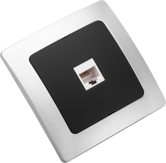 BeMatik - Basis met verzonken RJ45-netwerkaansluiting met 80x80mm frame ...