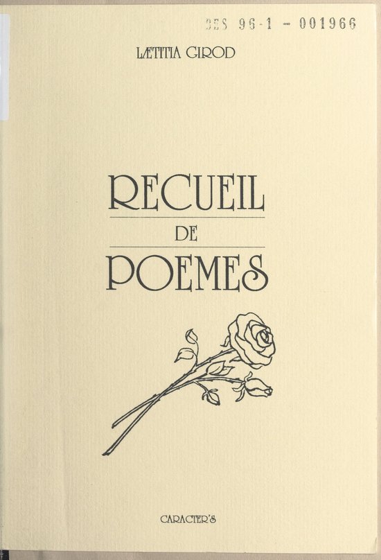 Recueil de poèmes (ebook), Lætitia Girod | 9782307310228 | Boeken | bol.com