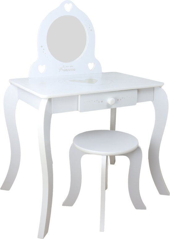 Orange85 Make up Tafel - Kinderen - met Spiegel en Kruk - Kaptafel ...